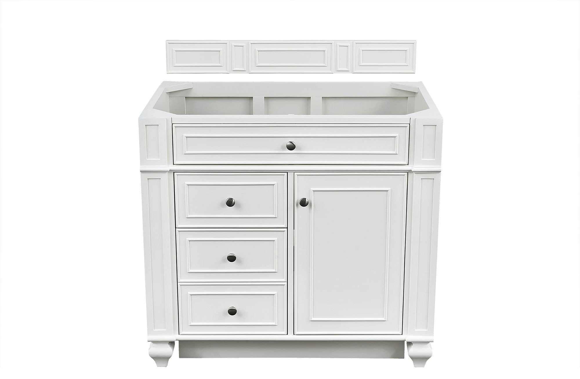 Bristol 36" Single Vanity, Bright White - Traditional - Bathroom ...