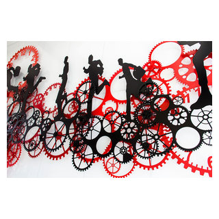 The Establishment of Uri's HUGE Wall Sculpture at Levinstein Tower ...