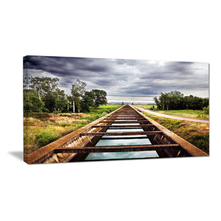 "Water Channel and Trees" Landscape Photo Canvas Art Print, 32"x16 ...