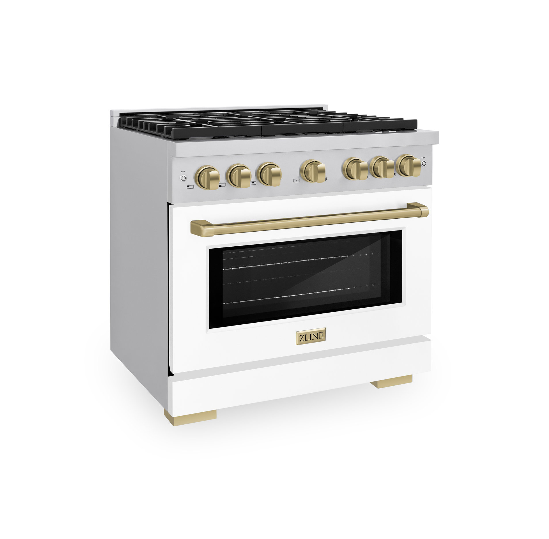 ZLINE 36" Gas Range, Stainless With White Matte SGRZ-WM-36-CB ...