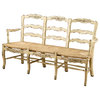 3 Seater Country French Bench - French Country - Upholstered Benches ...