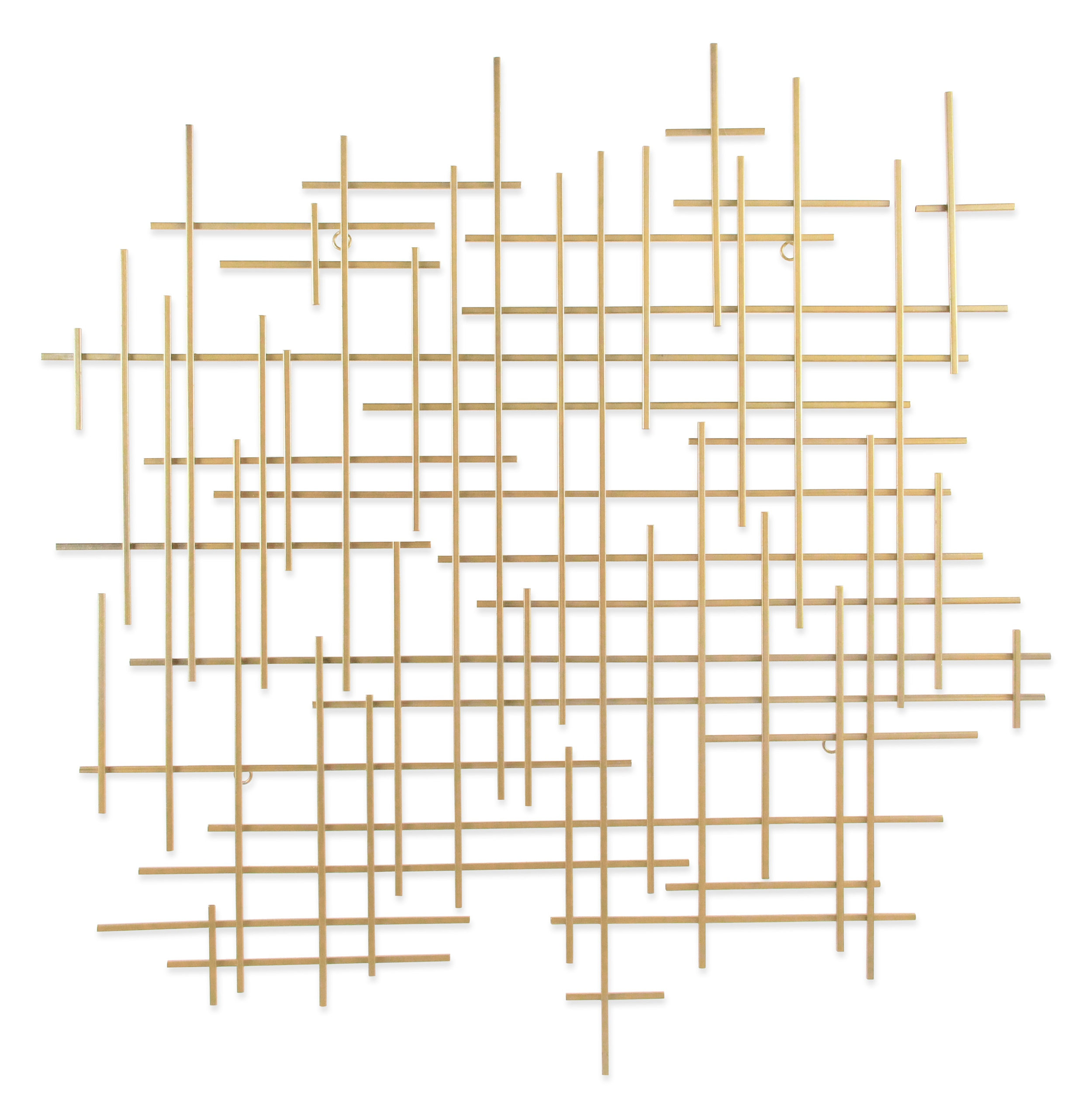 Iquara Large Gold Abstract Metal Wall Art - Contemporary - Metal Wall ...