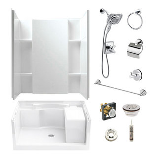 Sterling Seated Shower Kit with Showerhead and Accessory Kit, 36-in L x ...