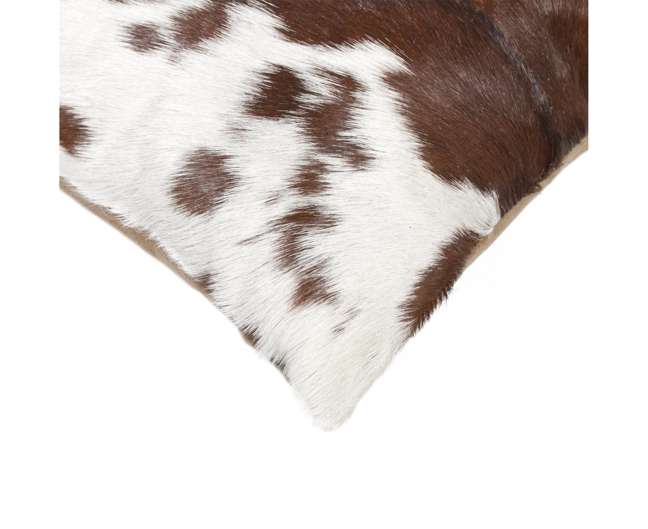 Torino Hide Pillow 17"x17", Brown & White - Contemporary - Decorative ...