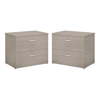 Home Square 2 Piece Lateral Engineered Wood Filing Cabinet Set, Sand ...