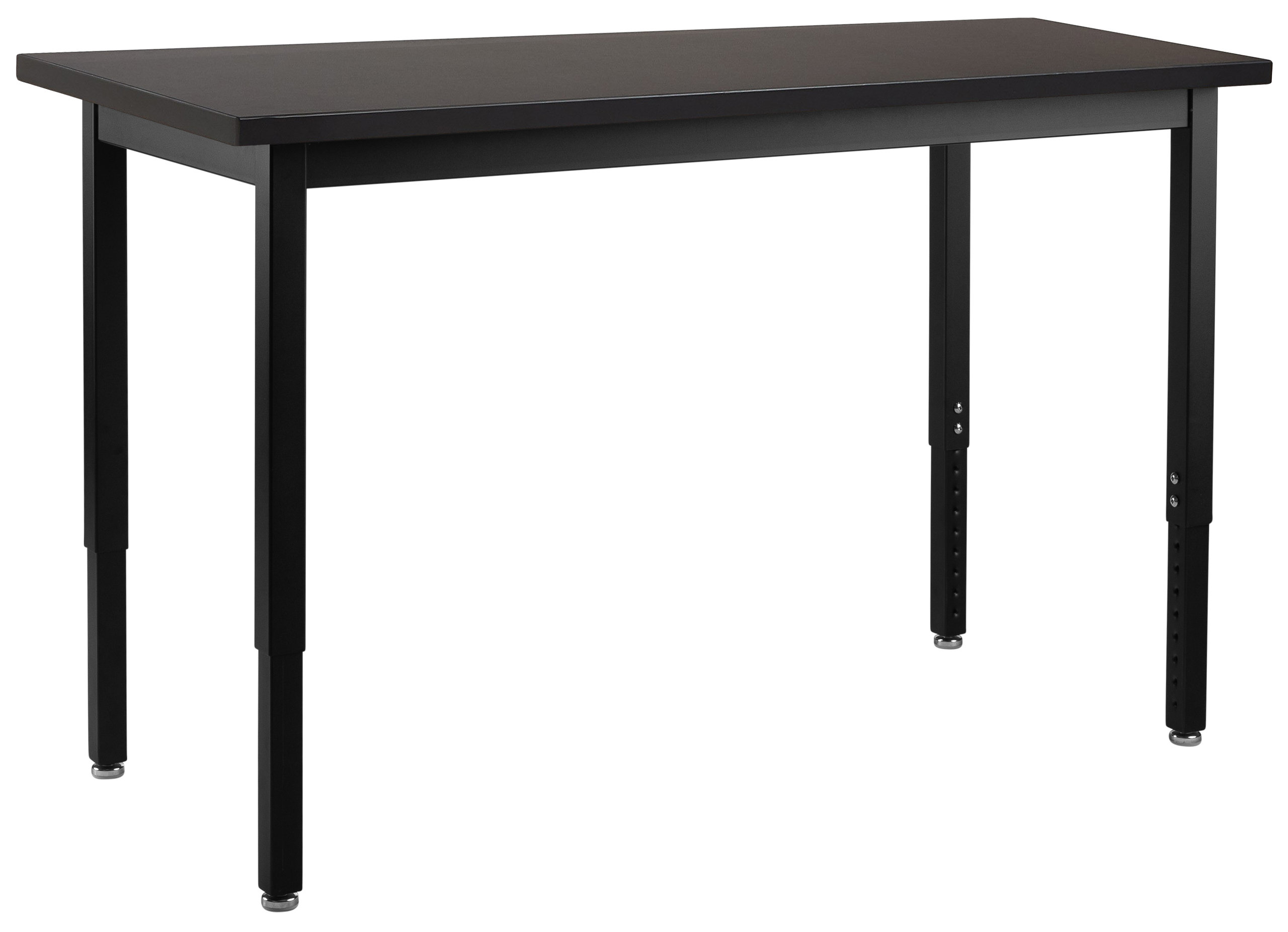 NPS Steel Height Adjustable Science Lab Table, Phenolic Top, Black ...