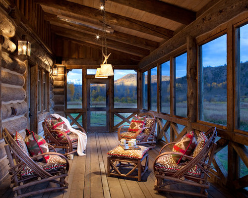 Rustic Back Porch Design Ideas, Remodels & Photos | Houzz