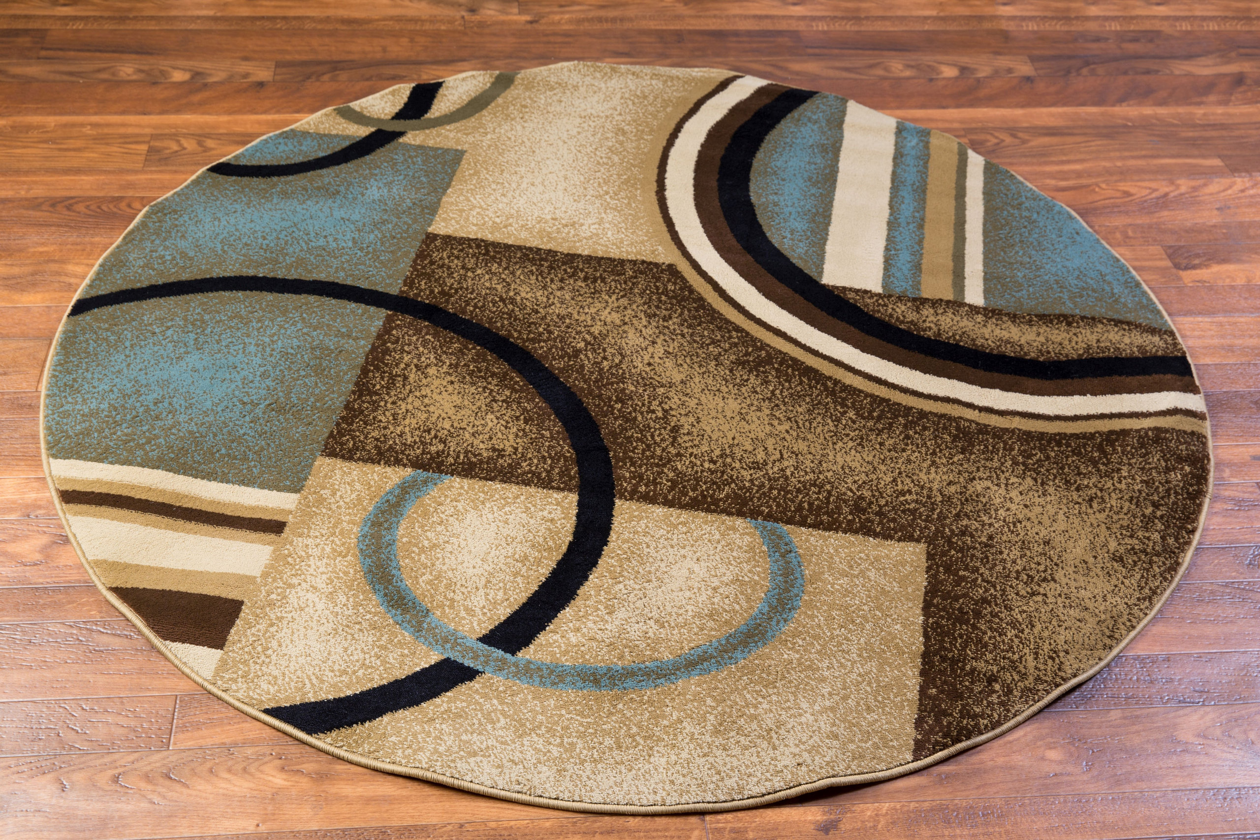 Well Woven Barclay Arcs & Shapes Rug, Light Blue, 3'11"x5'3", 5'3 ...