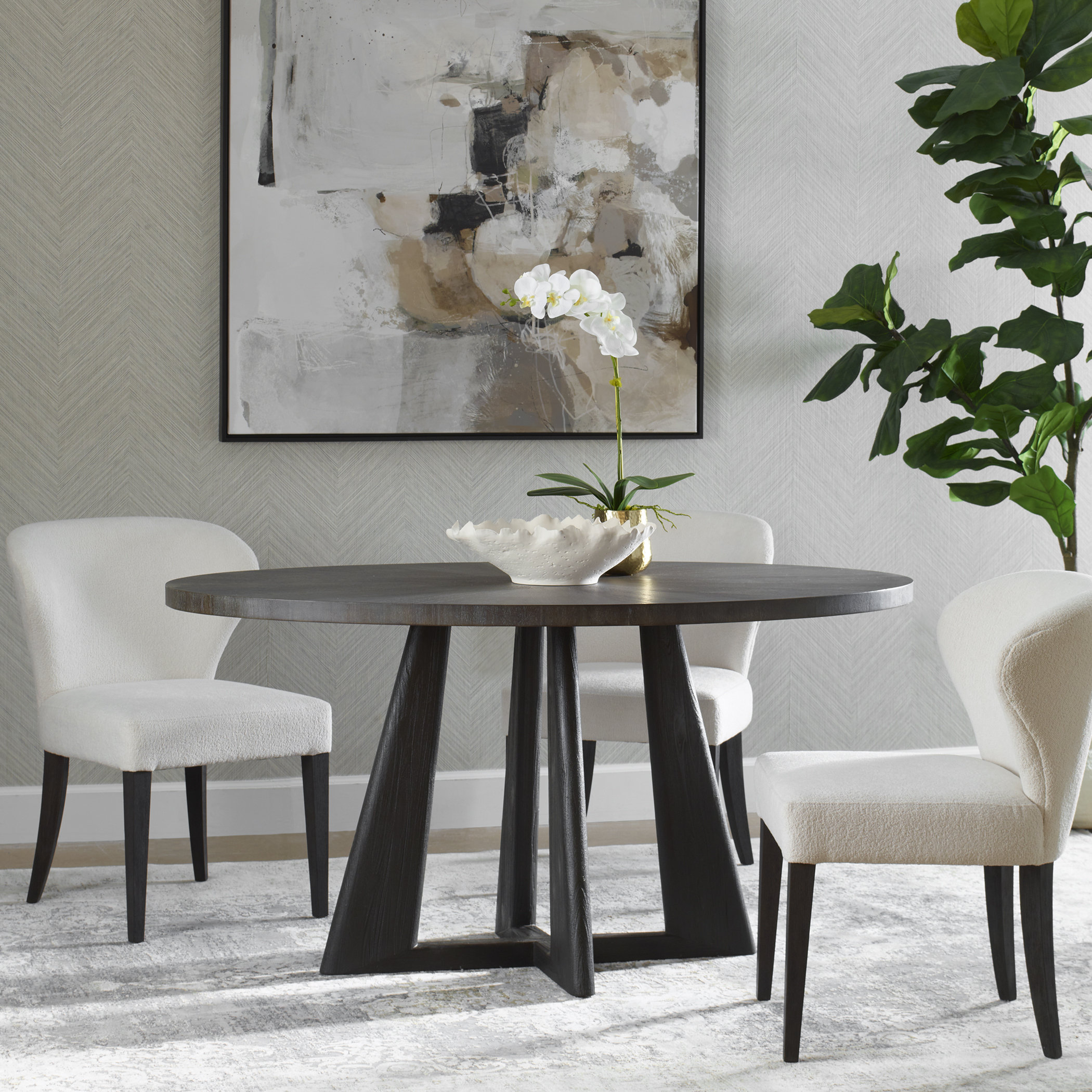 Uttermost 24279, Dining Table, Pulsar, Dark Walnut - Modern - Dining ...