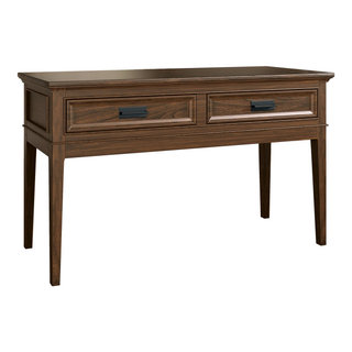 Traditional Console Table, Rubberwood Frame With Crown Molded Top & 2 ...