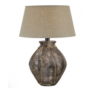 Hydrocal 29" Table Lamp, Earthen Brown - Southwestern - Table Lamps ...