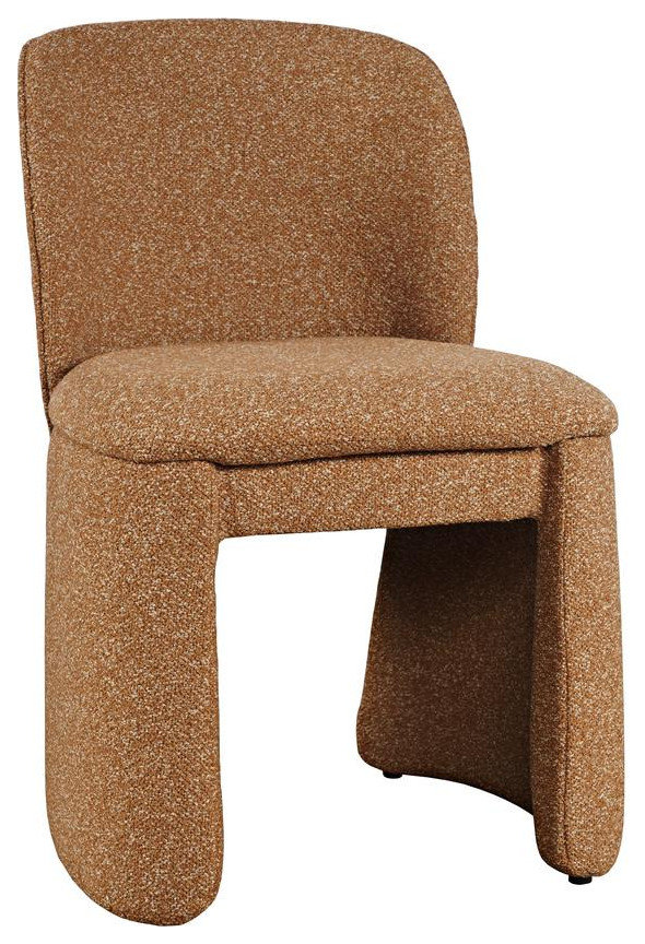 Breck Mid-Century Modern Curved Upholstered Dining Chair - Set of 2 ...