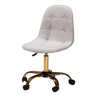 Lexa Velvet Swivel Office Chair - Contemporary - Office Chairs - by ...