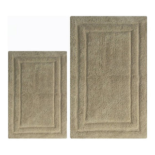 Cotton Bath Rug Set, 2-Piece, Brown - Contemporary - Bath Mats - by ...