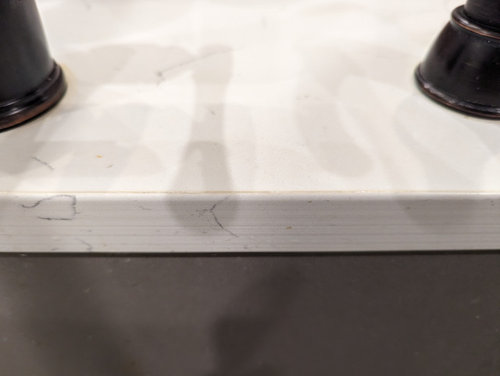 How to clean quartz counter edge