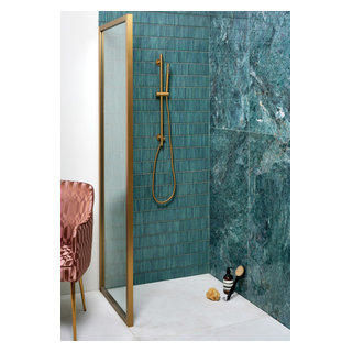 Bamboo Porcelain Verdigris Mosaic - Modern - Bathroom - Edinburgh - by ...