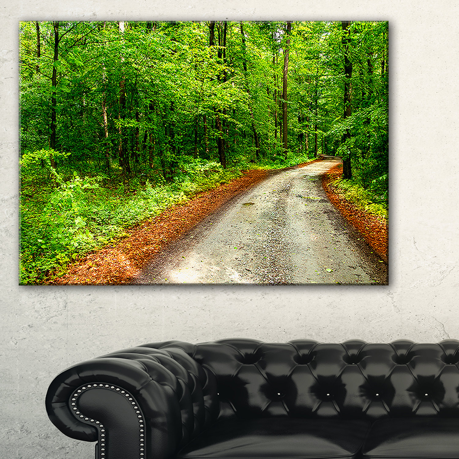 "Pathway in Deep Moss Forest" Landscape Art Print Canvas, 32"x16 ...