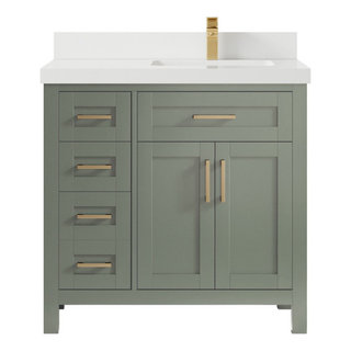 Cambridge 36" Right Offset Bath Vanity, 36" Right Offset - Transitional ...