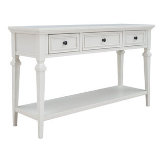 Vintage-Inspired Retro Style Console Table Three Top Drawers ...