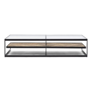 Floating Glass Coffee Table | Rivièra Maison Graydon - Transitional ...