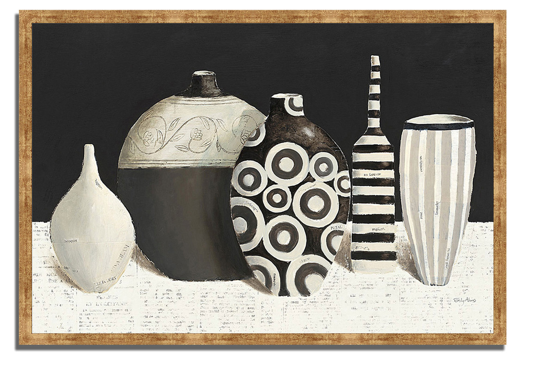 "Objet D'Art" By Emily Adams, Framed Painting Print, Ready To Hang ...