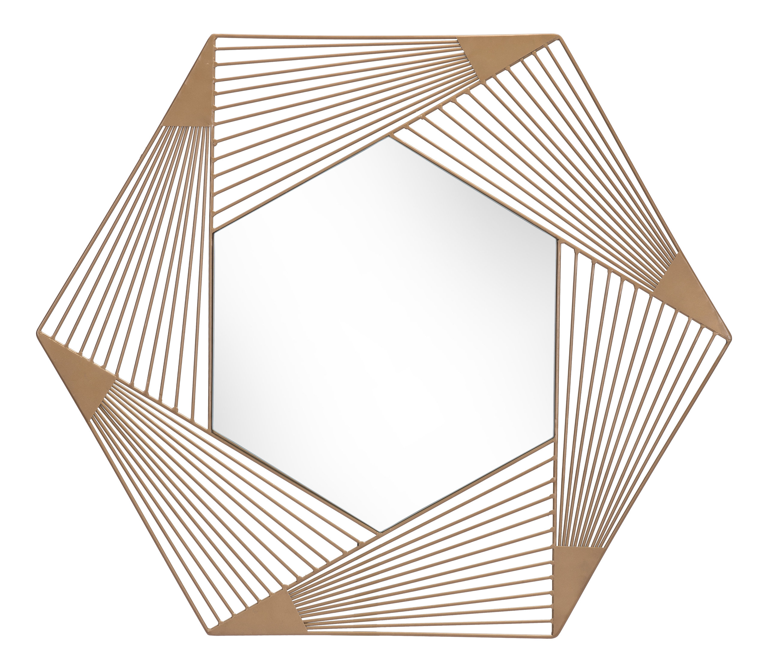 Aspect Hexagonal Mirror Gold - Contemporary - Wall Mirrors - by ...