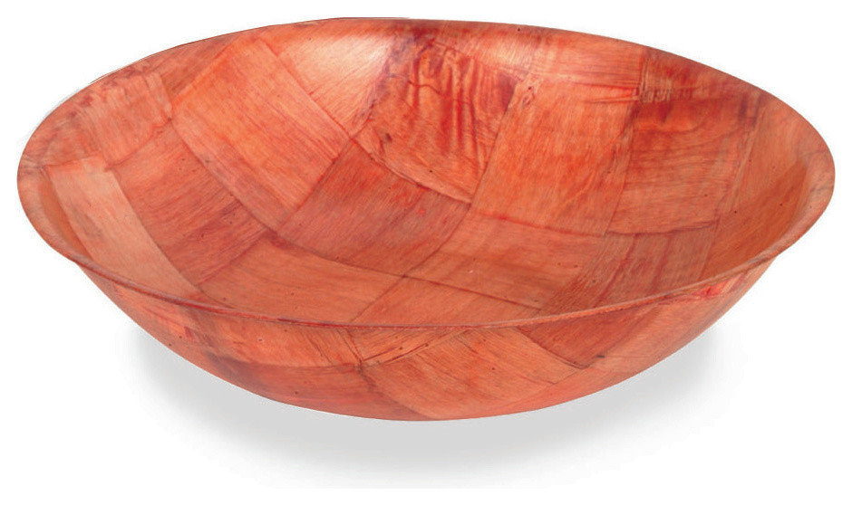 18"x4" Woven Wood Bowl - Fruit Bowls And Baskets - by Thunder Group | Houzz