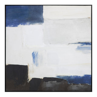 Verve Frame Canvas and Pine Wood Multicolor Print - Contemporary ...