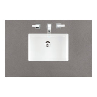 36" Single Top, 3 Cm Grey Expo Quartz W/ Sink - Transitional - Vanity ...