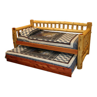 Red Cedar Log Daybed and Trundle - Rustic - Daybeds - by Furniture Barn ...