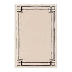 Black Border Cream Rugs | Houzz