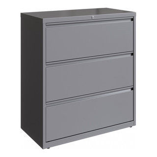 Pemberly Row 3-Drawer Modern Metal Lateral File Cabinet in Arctic ...