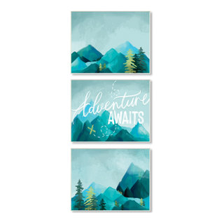 Icy Panoramic Adventure Awaits Outdoor Motivational Phrase, 3pc, 15"x10 ...