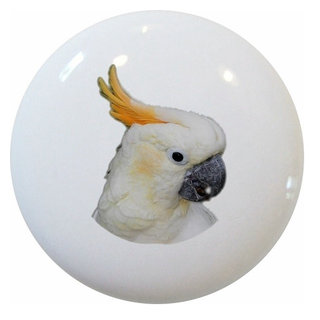 Cockatoo Parrot Ceramic Knob - Contemporary - Cabinet And Drawer Knobs ...