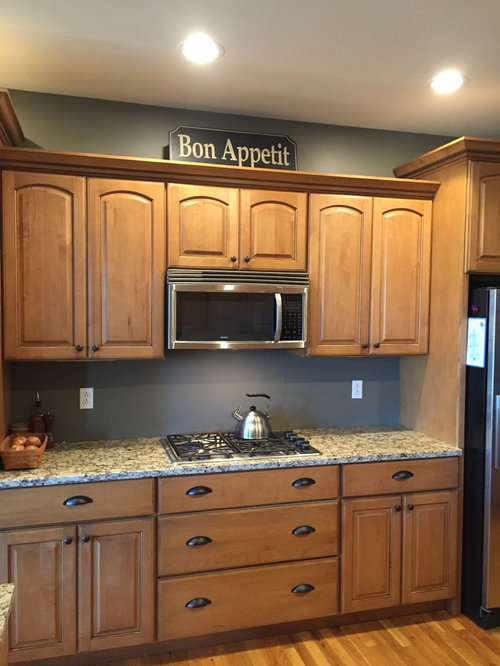 Please help me choose top of kitchen cabinet decor...