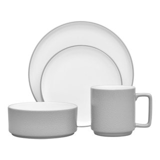 Noritake Colortex Grey 32Pc Dinnerware Set, Service for 8 ...
