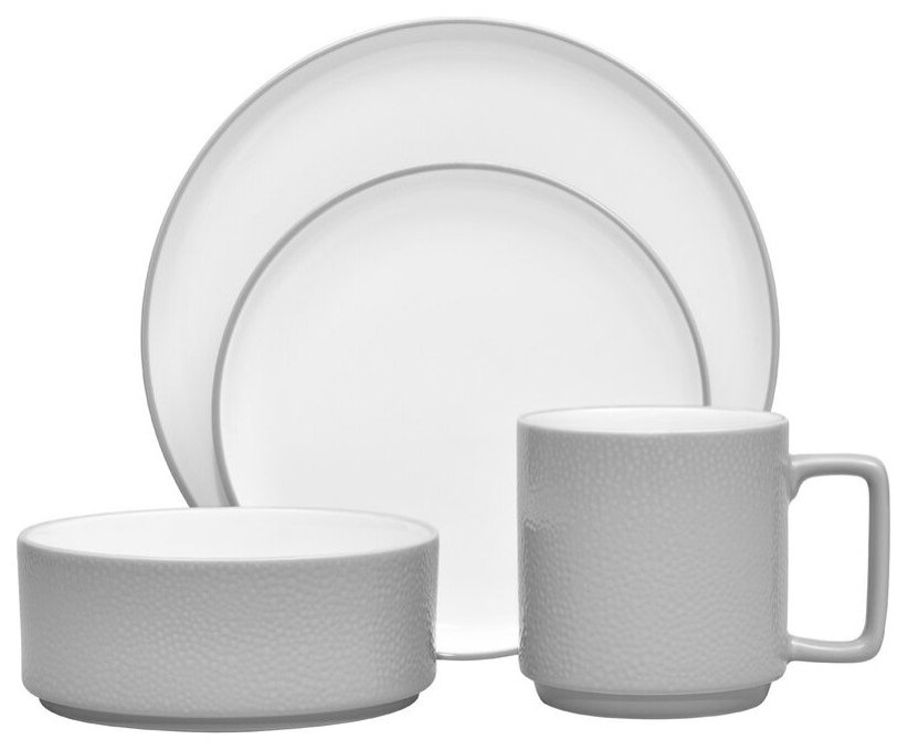 Noritake Colortex Grey 32Pc Dinnerware Set, Service for 8 ...