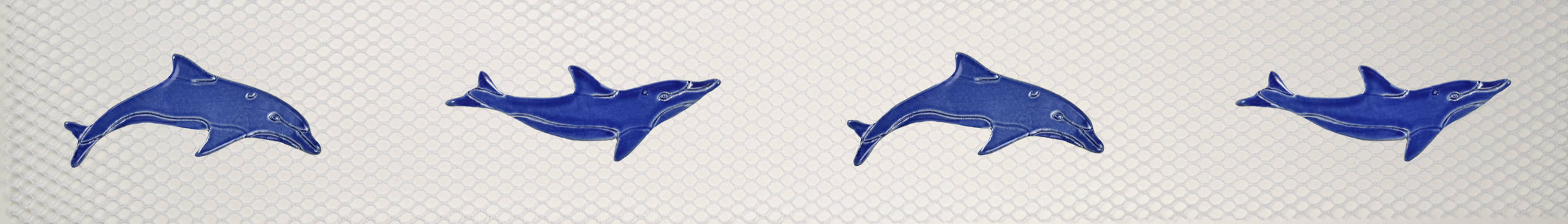 Dolphins Step Markers Ceramic Swimming Pool Mosaic, 3"x24" - Beach ...