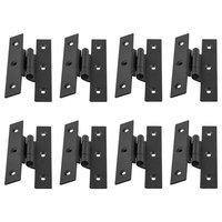 Black Offset H Cabinet Hinge Rust Resistant Wrought Iron Hinge ...