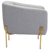 Micaela Arm Chair Gray & Gold - Contemporary - Armchairs And Accent ...