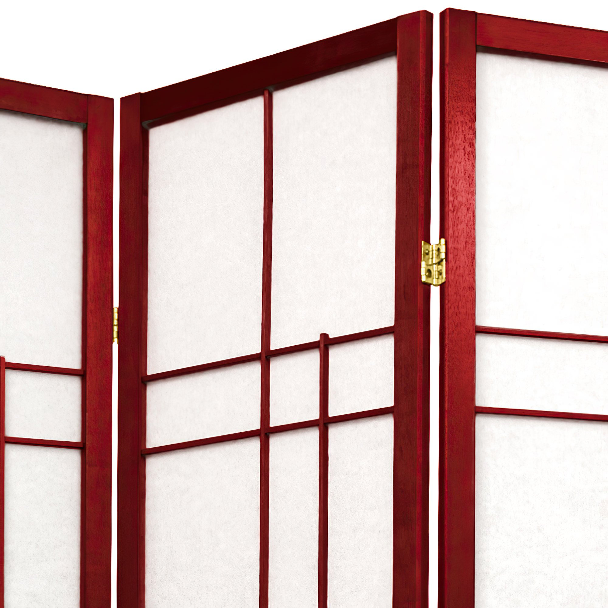 Modern Room Divider, Wooden Frame With 4 Panels & Geometric Lattice ...