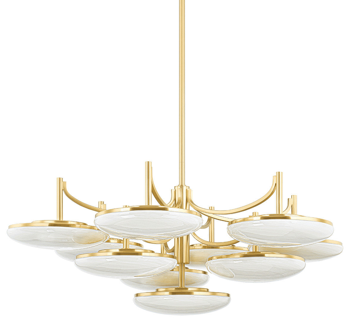 Aged Brass LED Semi Flush Mount from the Bregman Collection ...