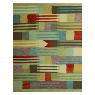 Winchester Kilim Gozde Rust Rug, 8'5 x 11'3 - Contemporary - Area Rugs ...