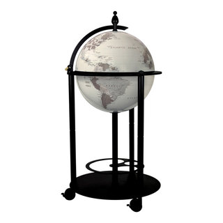 Empire Gray Illuminated Bar Globe, 41"H - Traditional - World Globes ...