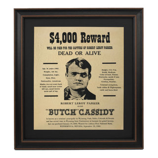 Framed Butch Cassidy Wanted Poster - Traditional - Prints And Posters ...