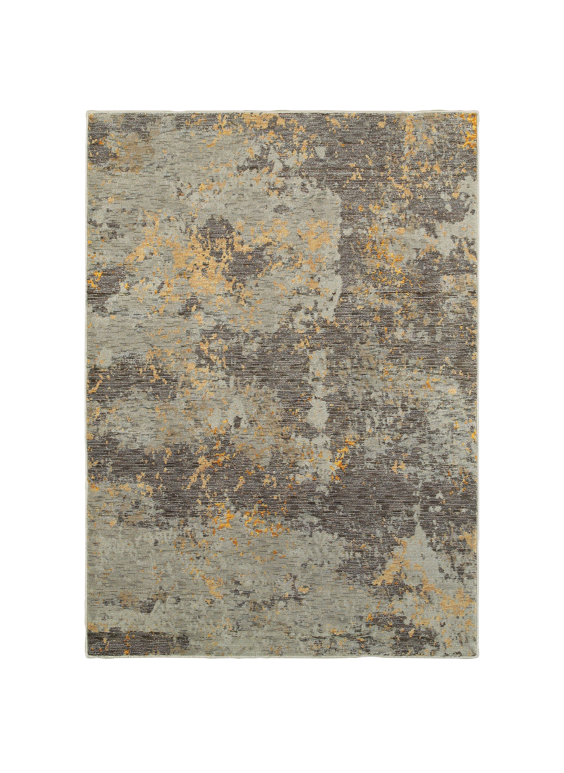 Oriental Weavers Evolution 8025B Grey/ Gold Area Rug, Rectangle 1'10" x ...