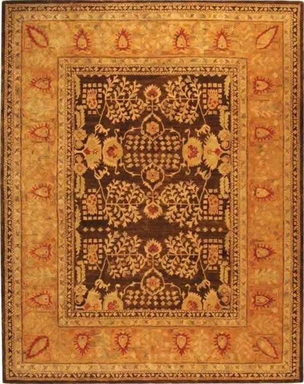 Safavieh Taj Mahal TJM107A Brown/Gold Rug, 6' Round - Mediterranean ...