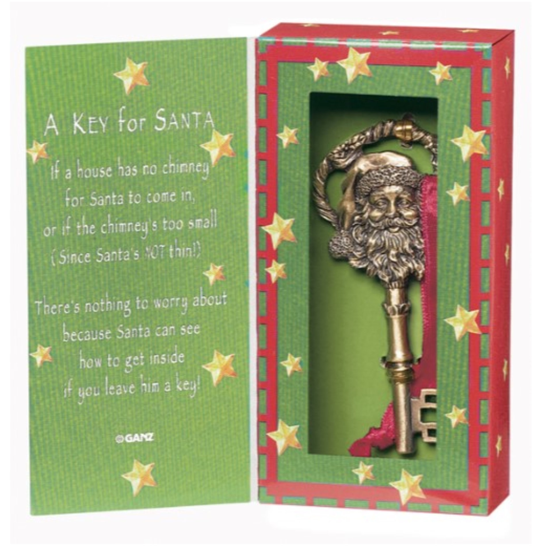 Ganz A Key for Santa Hanging Ornament with Box, 3.5" - Traditional ...