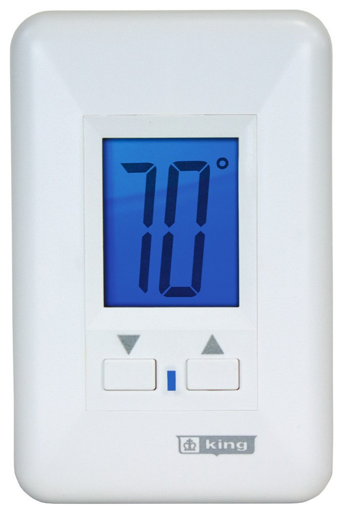 Electronic Non-Programmable Line Voltage Thermostat, 208/240V, 22A ...