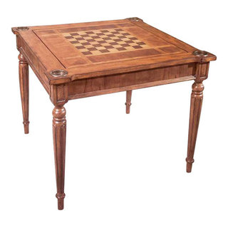 Offex Multi-Game Card Table Antique Cherry Light - Traditional - Game ...